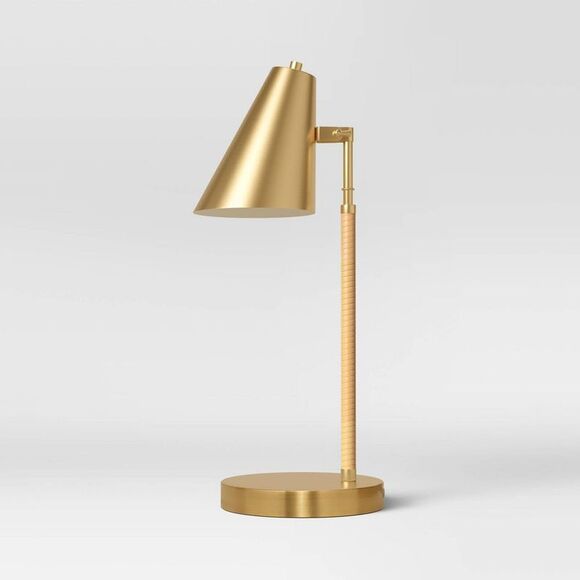 Threshold | Accents | Threshold Rattan Wrapped Task Lamp Includes Led ...
